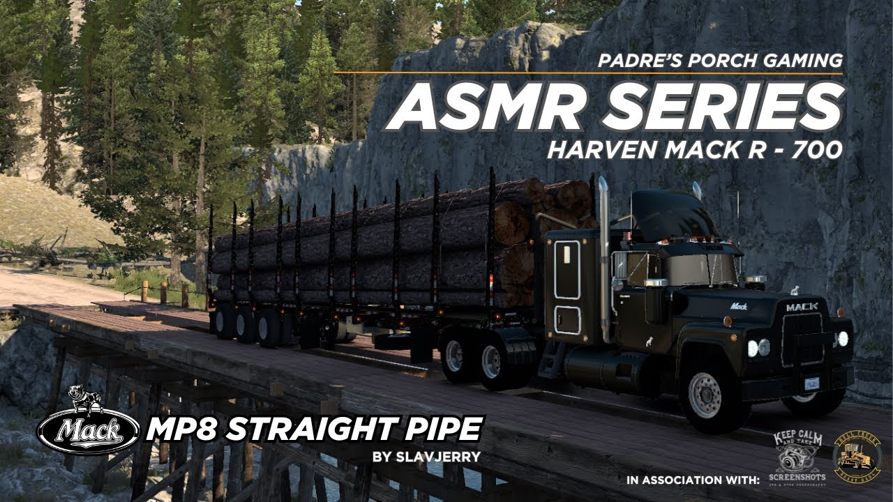 American Truck Simulator | ASMR | MACK R700 | East Glacier MT to Provo ...