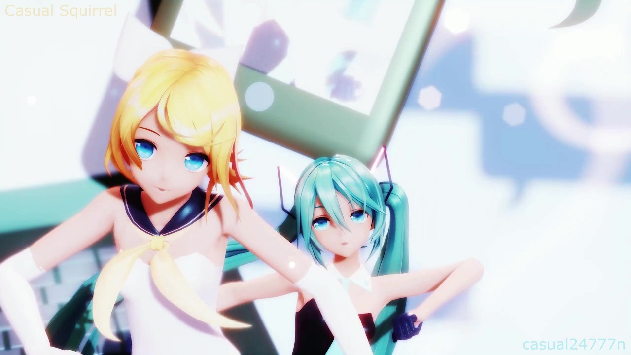【MMD】スキキライ/Suki Kirai YYB Black and White Dress Miku and Rin【1440p/60FPS/Ray渲染】 - YouTube