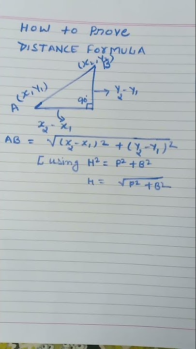 Distance formula proof in easiest way - YouTube