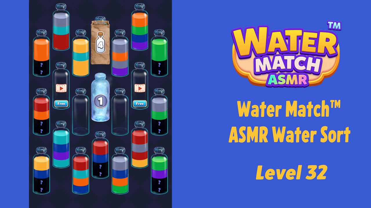 Water Match™ - ASMR Water Sort Level 32 Walkthrough | Gameplay Solution ...