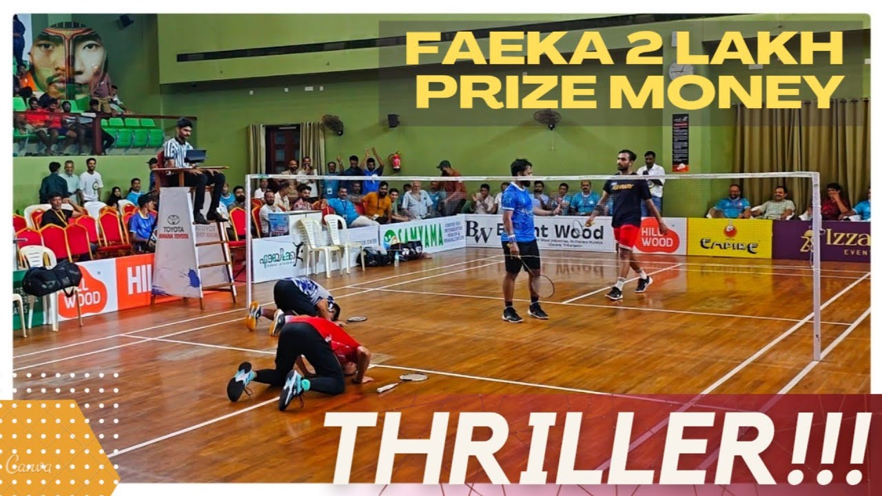 HAMZA/BAGAS VS ARUN GEORGE/SHIVASHANKAR :FAEKA INTERNATIONAL BADMINTON TOURNAMENT 2025 - YouTube