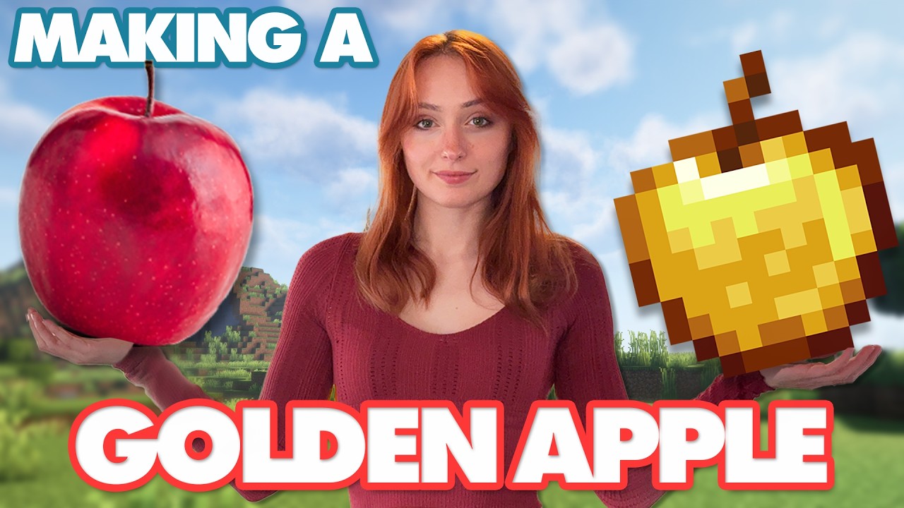 I Made a GOLDEN APPLE in REAL LIFE - Minecraft Cooking - YouTube