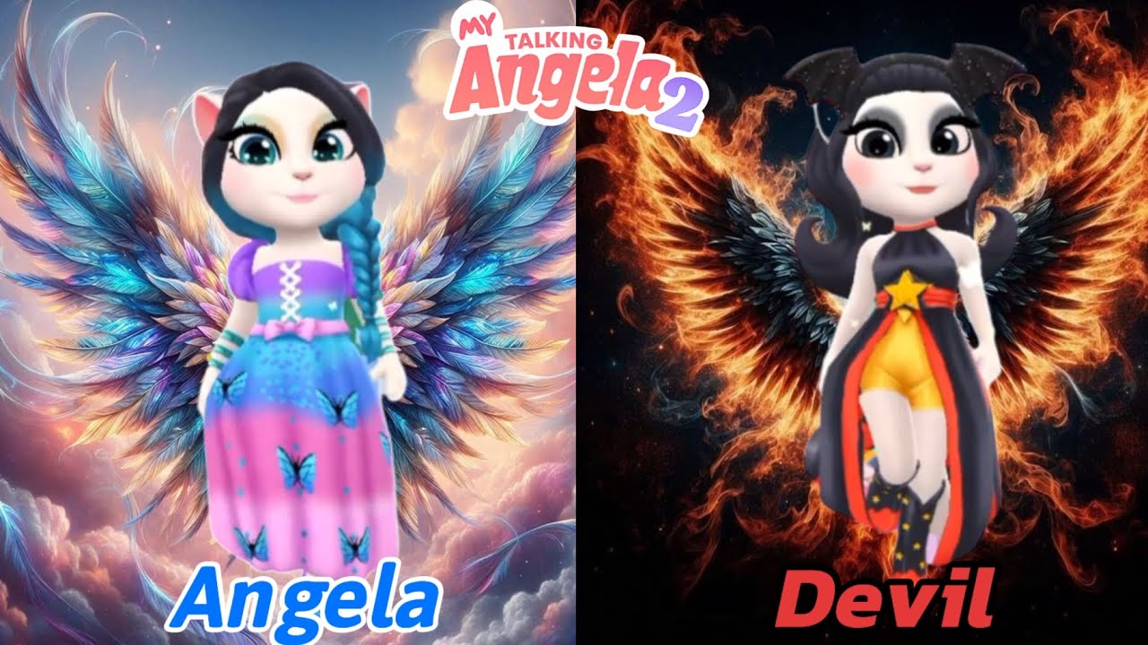 My Talking Angela 2 || Angel Angela 👼 VS Angela Devil 😈 || New Update ...
