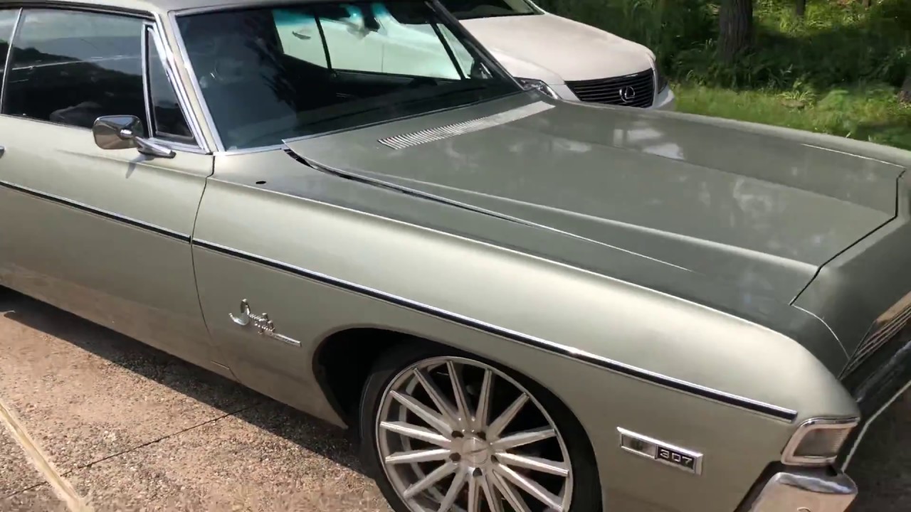 1968 impala 5.3 carbed LS swap, BTR stage 4 truck cam - YouTube