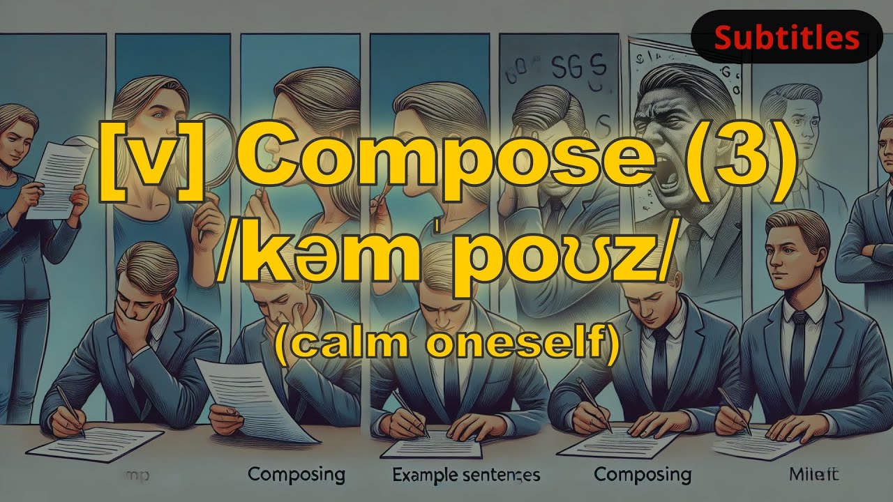 [v] Compose meaning (calm oneself) with 5 examples - YouTube