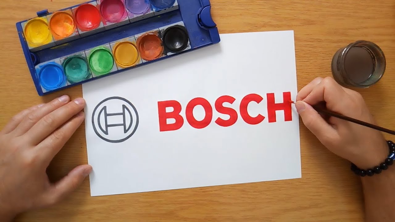 How to draw the BOSCH logo - YouTube
