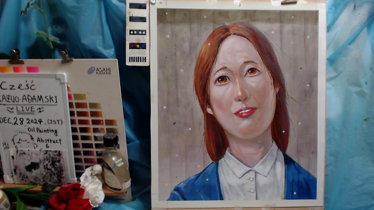 Oil painting portrait day 10 END op1394-10 [LIVE]-- "Contemporary art ...