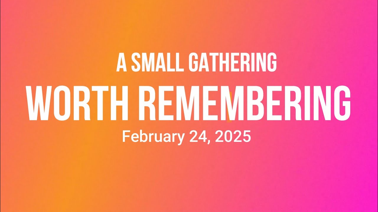 A small gathering worth remembering - YouTube