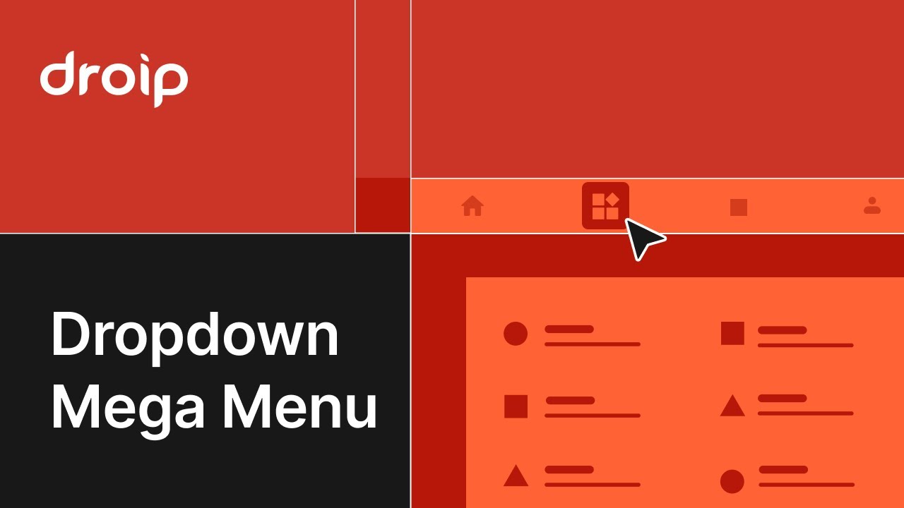 How to Build a Dropdown Mega Menu in Droip - YouTube