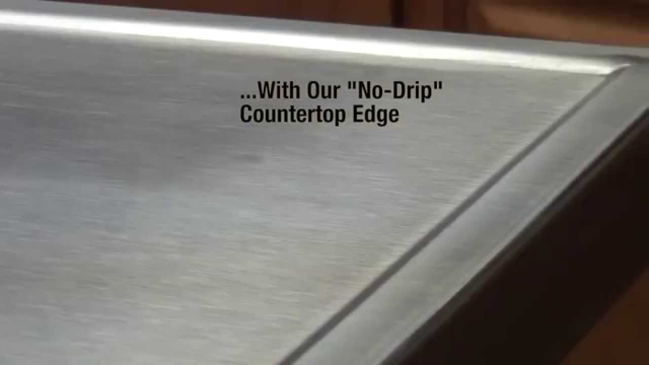 'No Drip' Countertop Edge by Advance Tabco at KitchenSource.com - YouTube