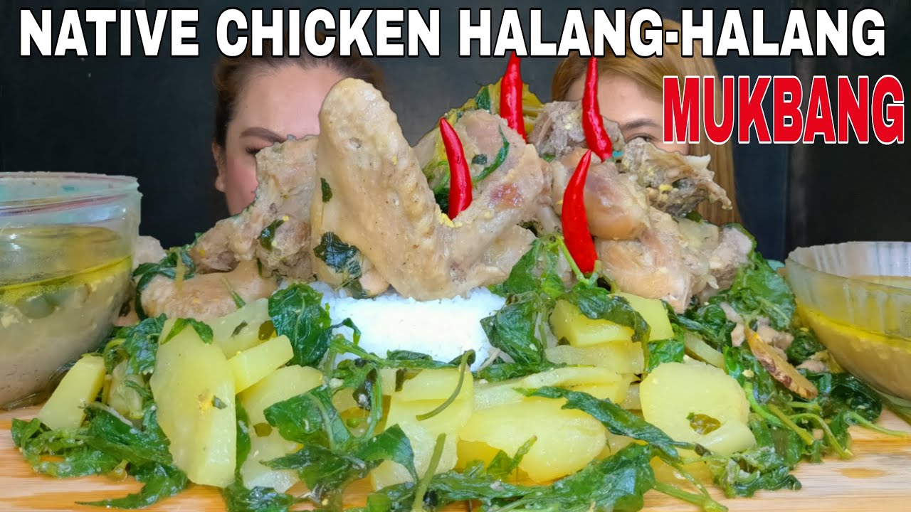 NATIVE CHICKEN HALANG HALANG MUKBANG | PROVINCE DISH | MUKBANG ...