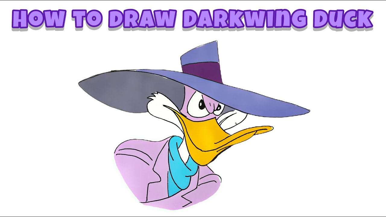How to Draw Superhero Darkwing Duck in Minutes – Follow Along, Watch ...