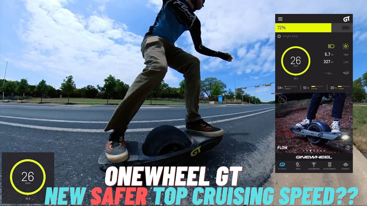 Onewheel GT: New Safer Top Cruising Speed Since the Update?? - YouTube