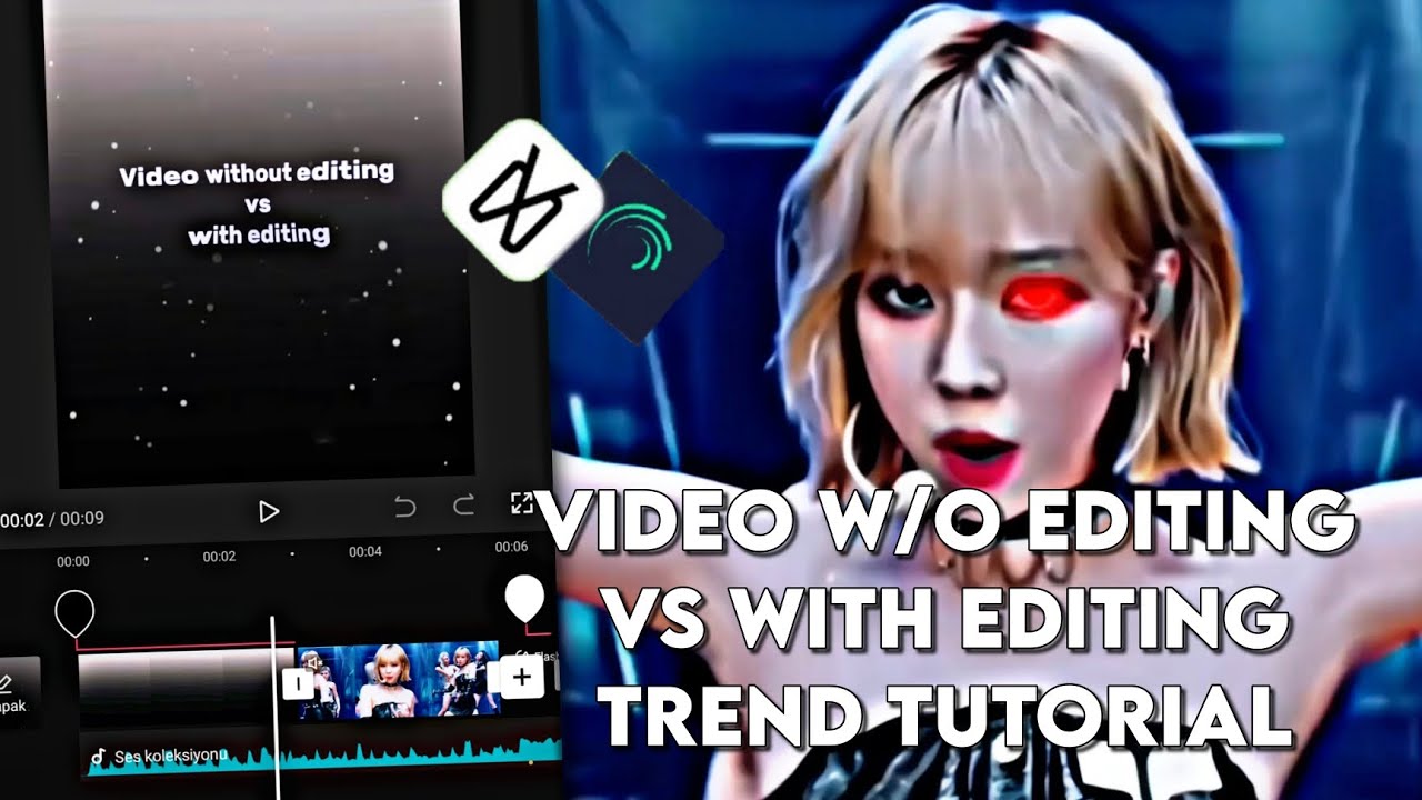 Video without editing vs with editing trend tutorial - capcut tutorial - YouTube