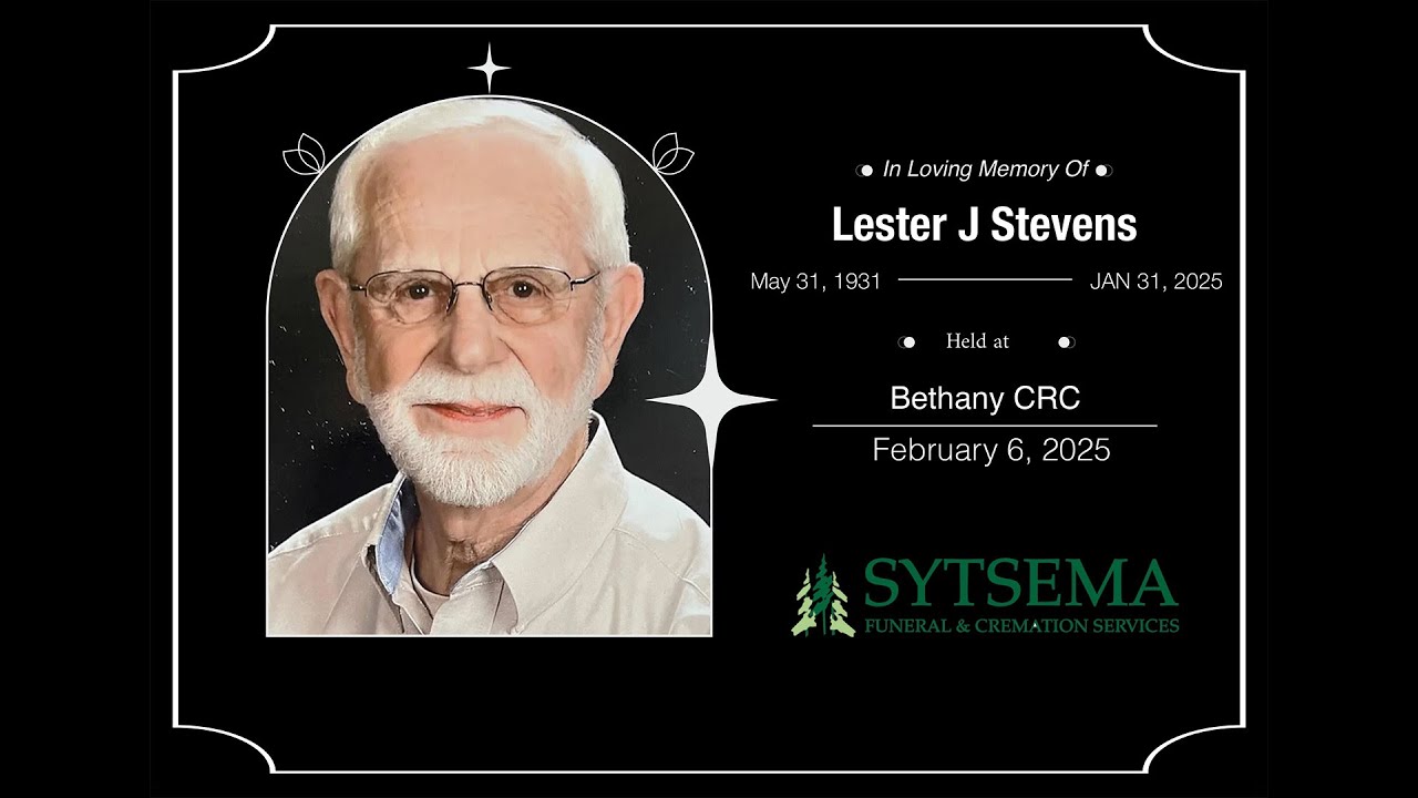 Lester J Stevens Memorial Service | February 6, 2025 - YouTube