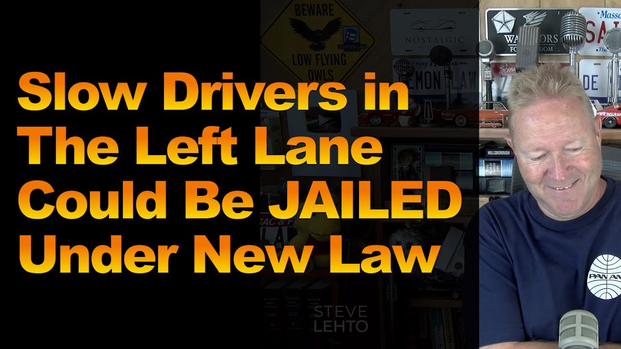 Slow Drivers in The Left Lane Could Be JAILED Under New Law - YouTube