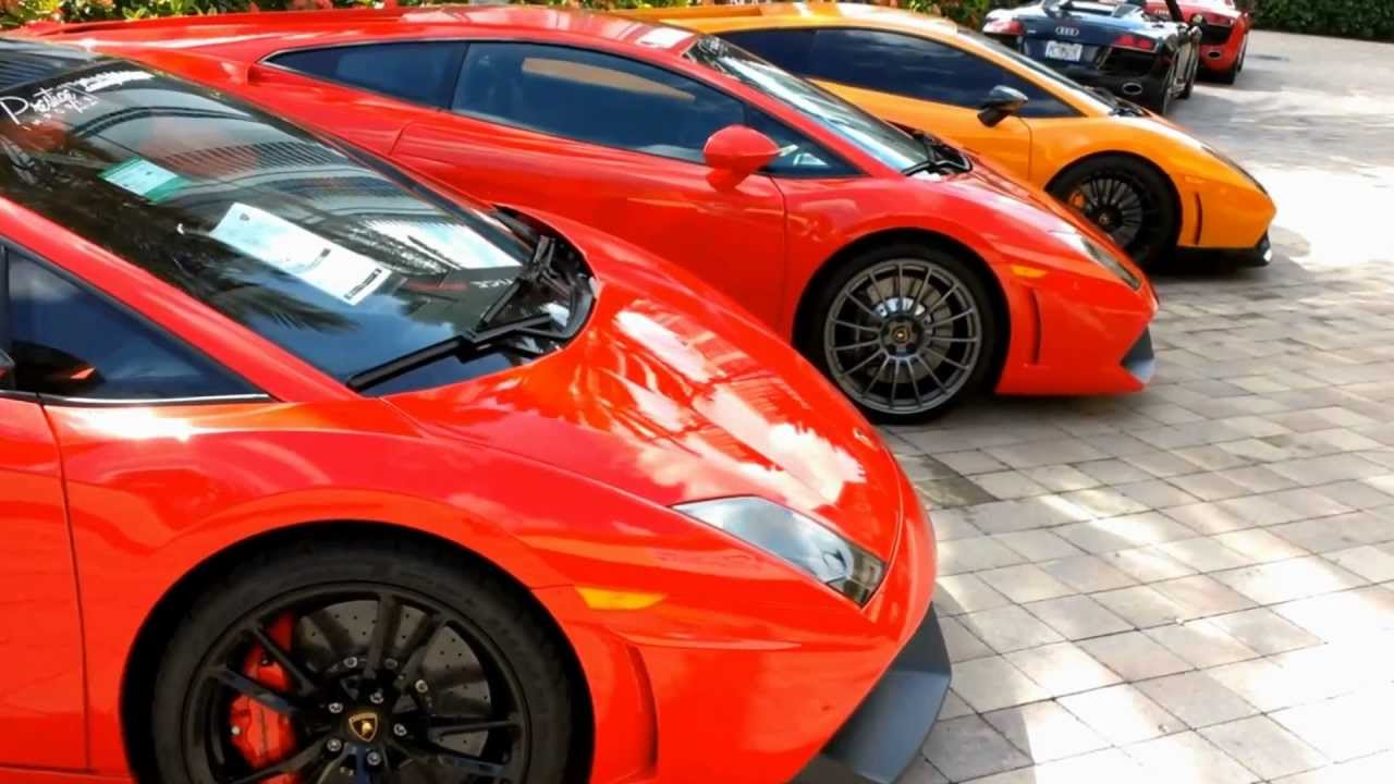 Lamborghini Gallardo and Worlds First Gold Plated Lamborghini Aventador ...