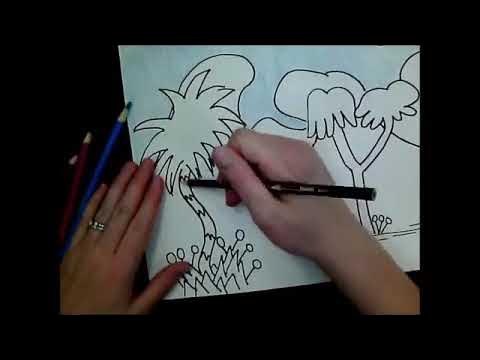 Dr Seuss Landscapes Step 3 - YouTube