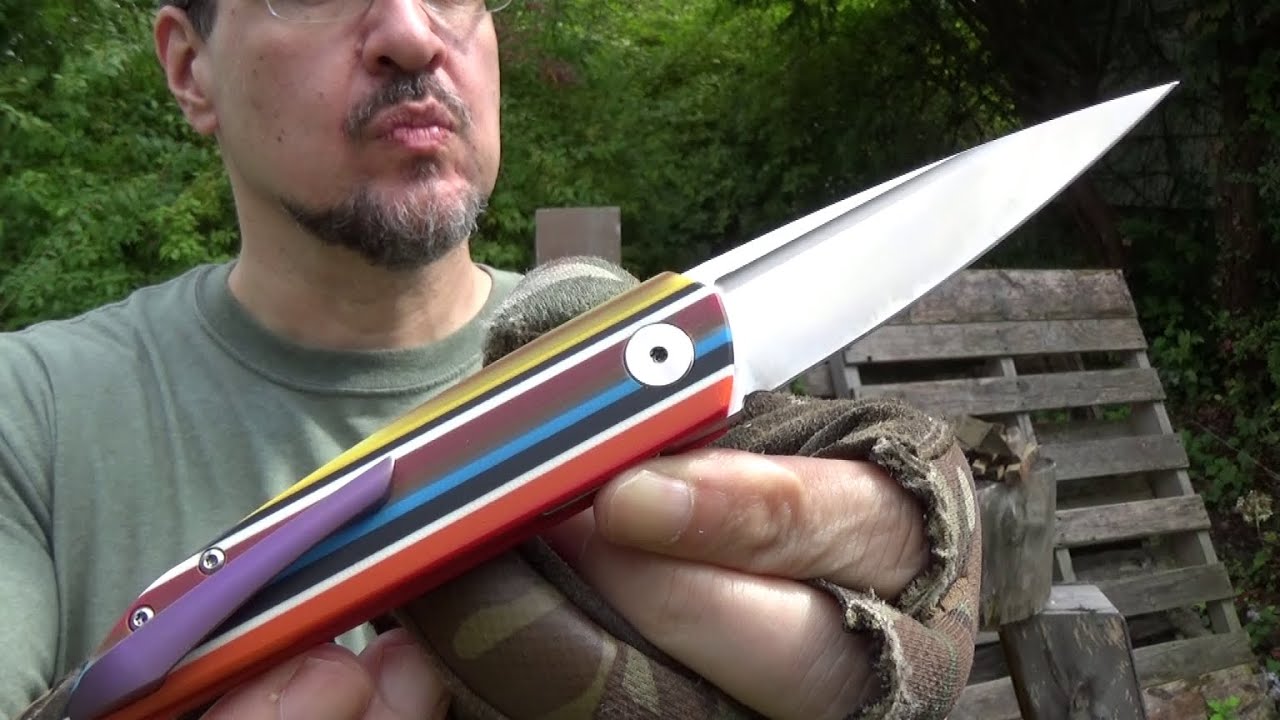 I'm Back With A Very Pointy Colorful Knife, Folding Knife Review ($68 ...