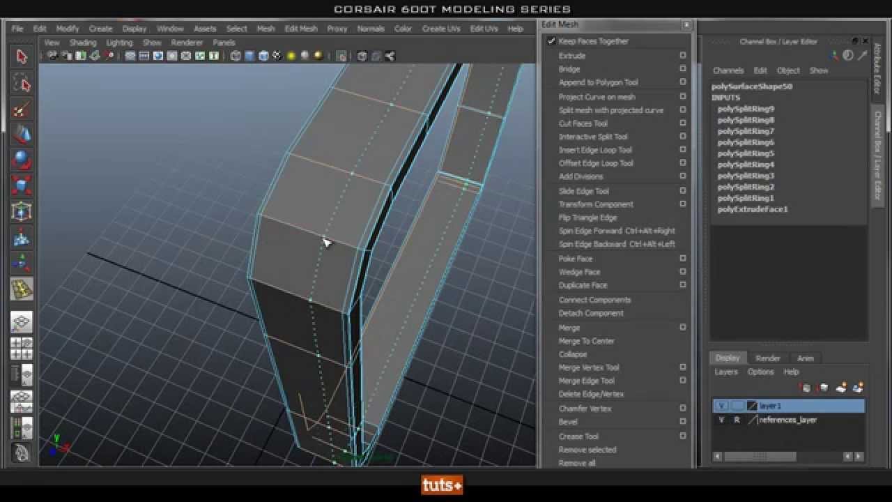 Model the Corsair 600T PC Case in Maya: Part 3 | Envato Tuts+