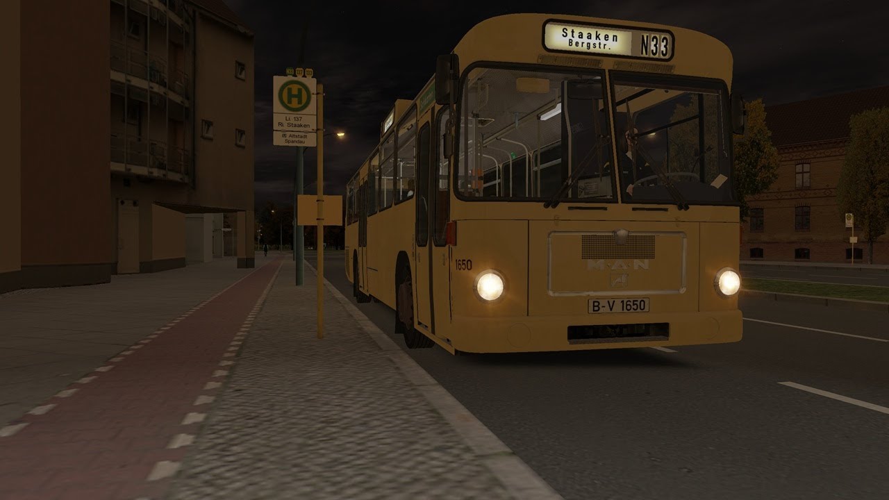 OMSI 2 - Berlin Spandau - Ligne N33 - MAN E2H83 [SL 200] - YouTube