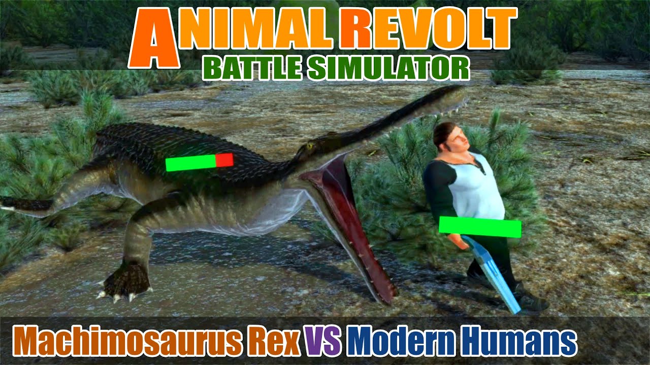 Machimosaurus Rex vs Modern Humans - Animal Revolt Battle Simulator ...