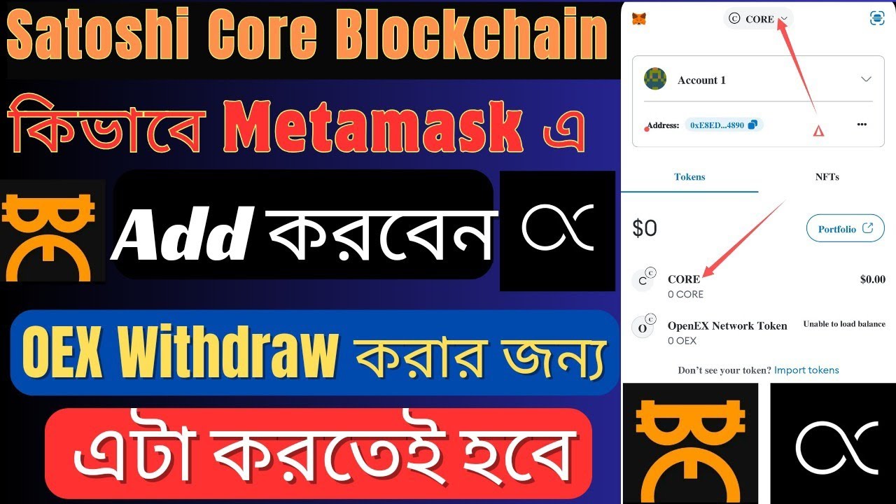 How To Add Core To Metamask Core Blockchain Add In Metamask Satoshi