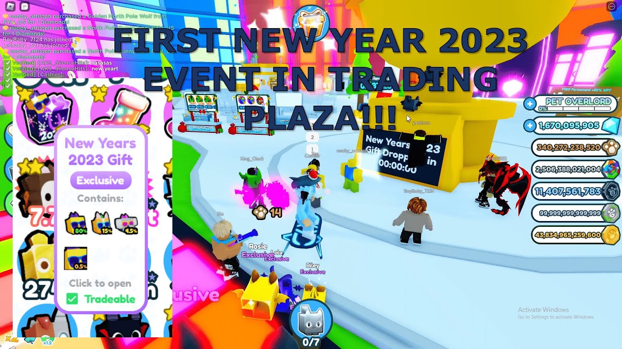 FIRST NEW YEAR 2023 EVENT IN TRADING PLAZA!!!! (PET SIM X) - YouTube