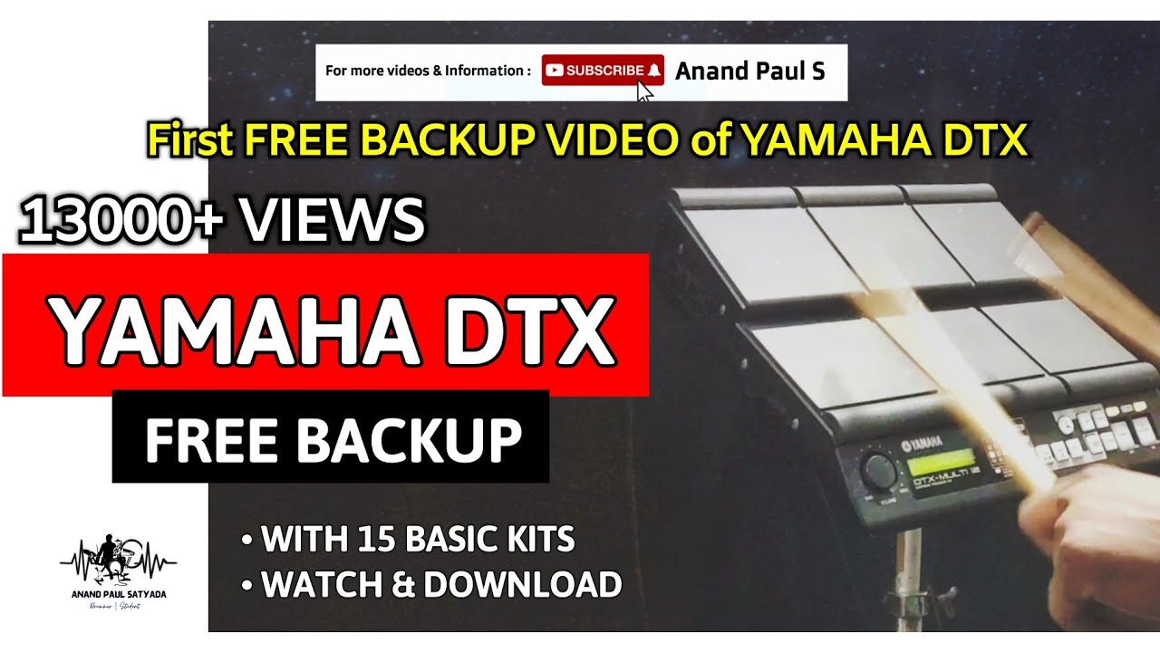 Yamaha DTX Free Backup | FREE YAMAHA DTX M12 BACKUP - YouTube