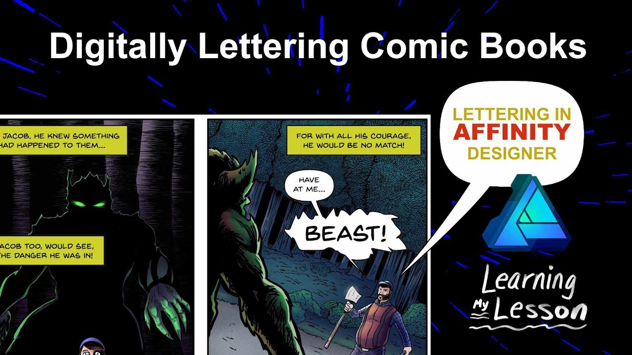 COMICS Lettering in Affinity Designer - YouTube