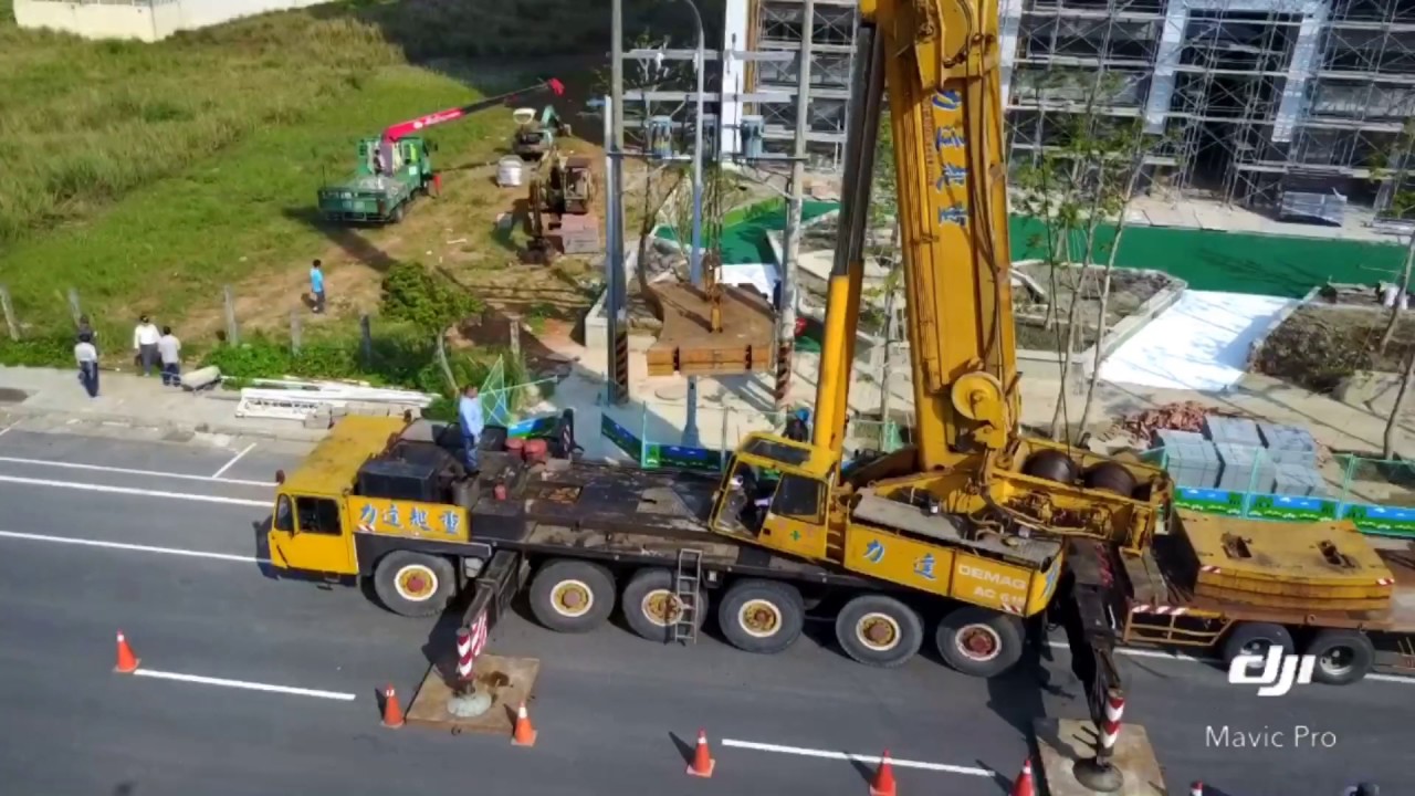 桃園 200噸吊車 200T Mobile Crane - YouTube