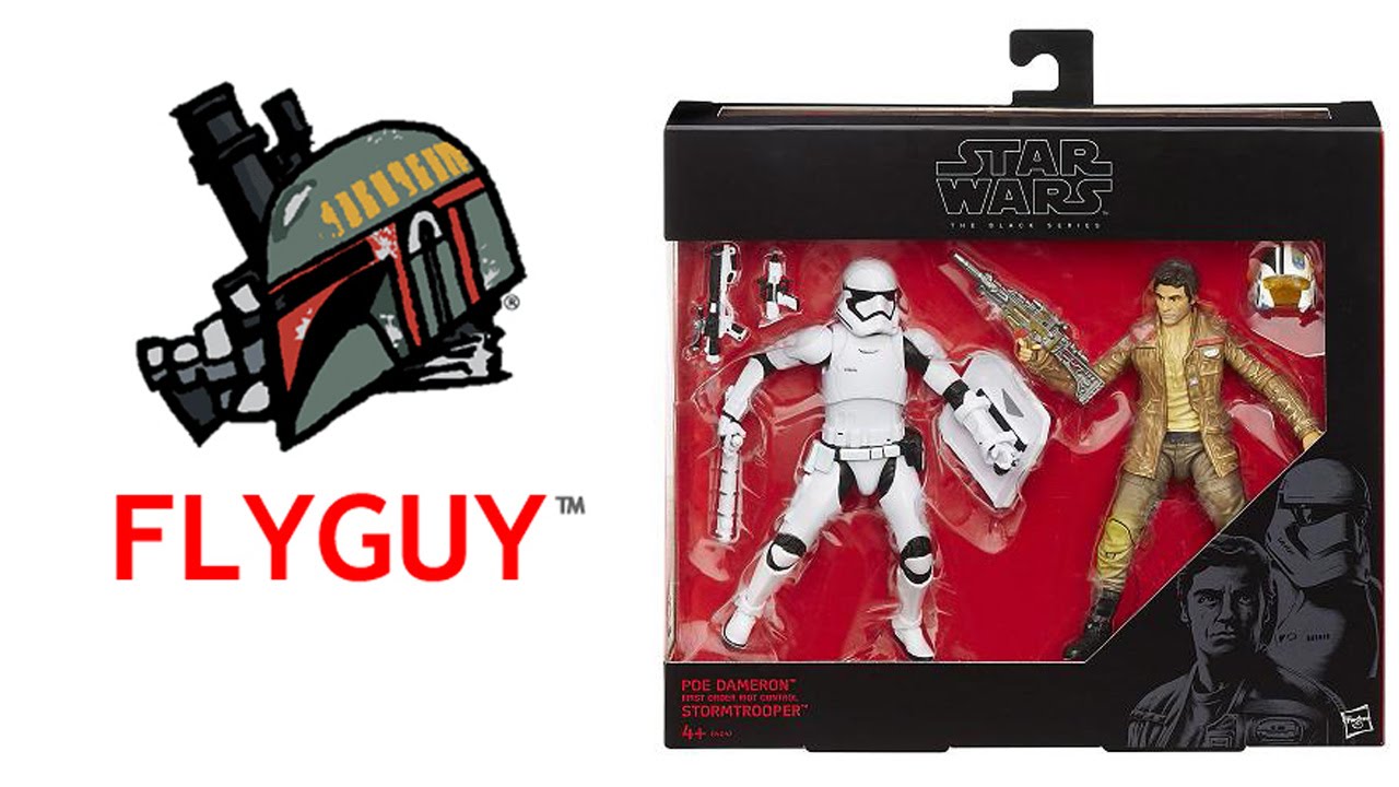 Star Wars Black Series 6" 1st Order Riot Control Trooper & Poe Dameron ...