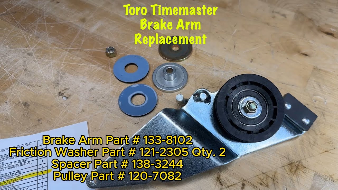 Toro Timemaster Belt Burning Issue!!! Brake Arm Replacement - YouTube