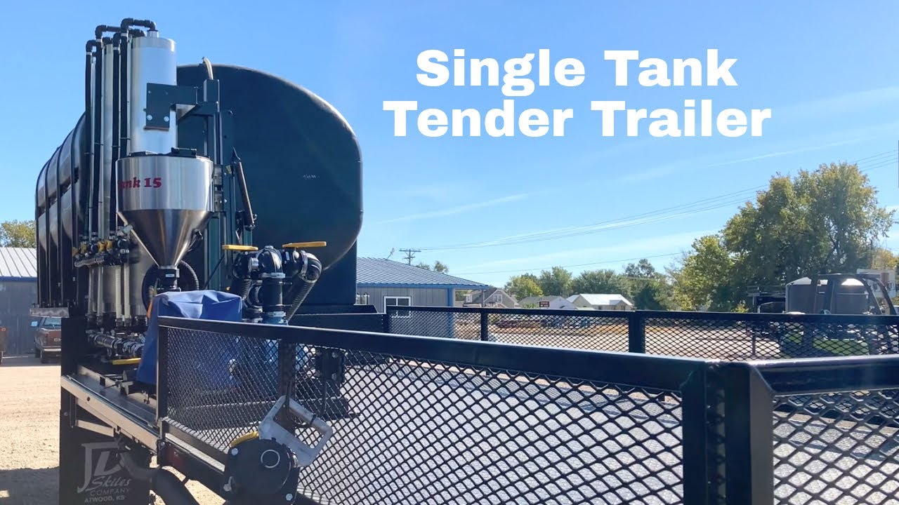Custom Single Tank Spray Semi Tender Trailer - YouTube