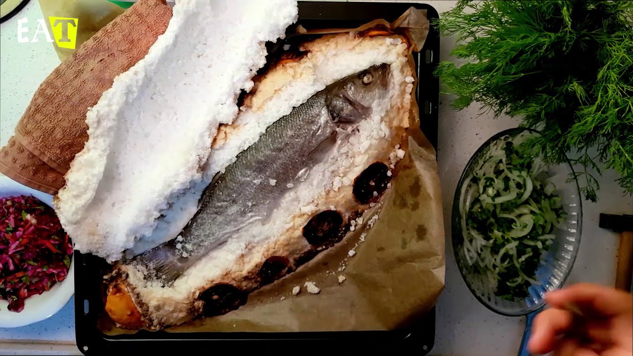 Tuzda balık, Fırında balık@EvcilAdamTarifleri yapılışı. Fırında Levrek ...