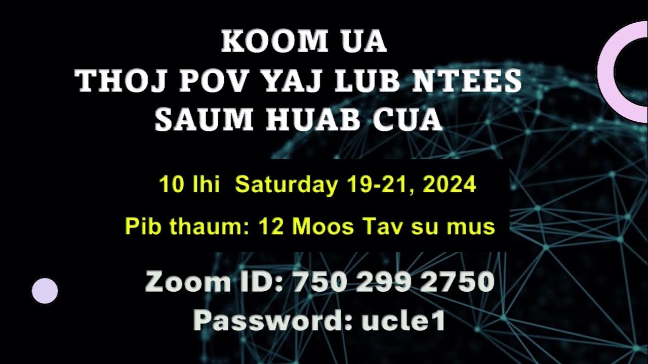 Koom Ua Thoj Pov Yaj Lub Ntees Saum Huab Cua - YouTube