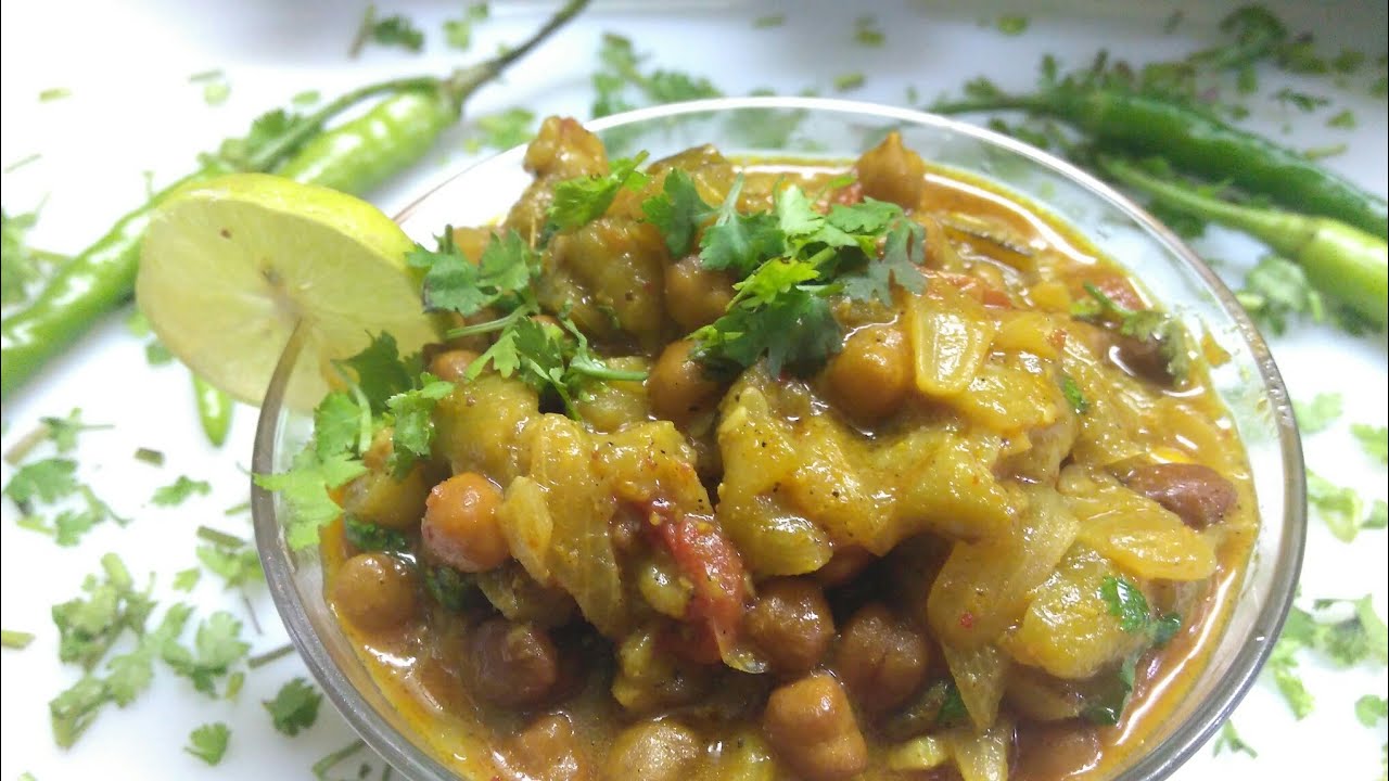 Turai aur chana ki sabzi Recipe | Tori ki sabzi, -Ridged Gourd sabzi in ...