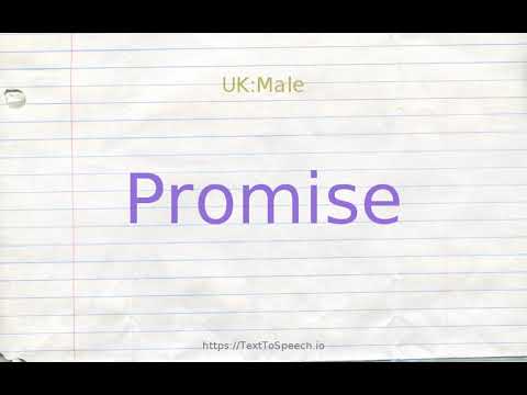 How to pronounce promise - YouTube