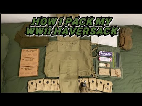 How I pack my WWII haversack - YouTube