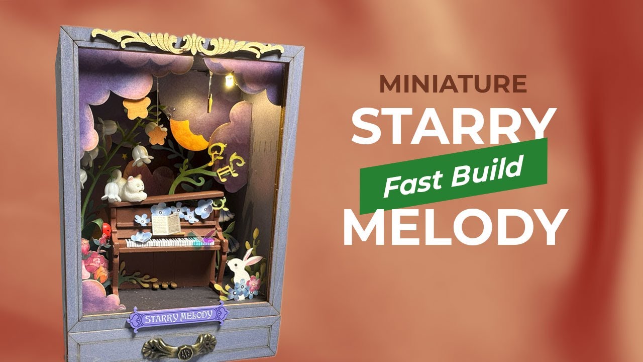 Rolife Starry Melody DIY Dollhouse Box Theater - YouTube