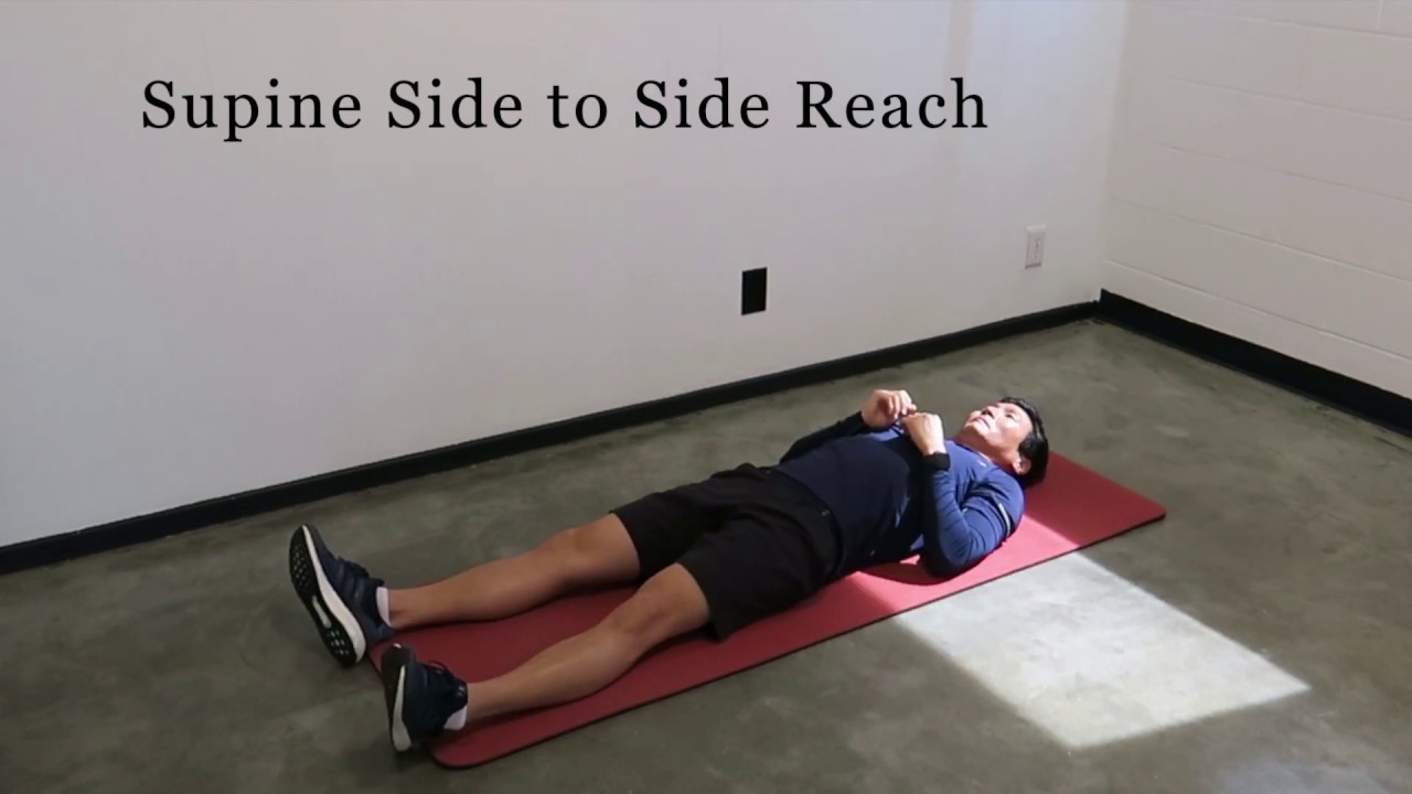 Supine Side to Side Reach - YouTube