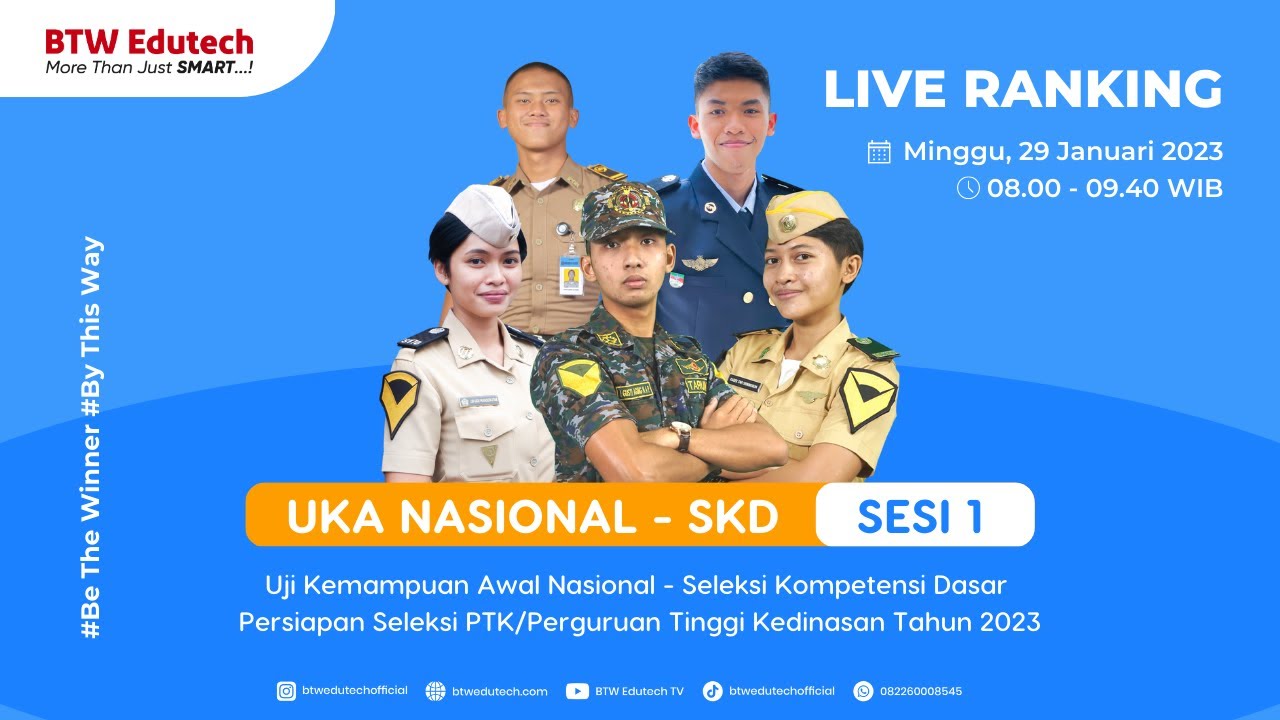 LIVE RANKING UKA NASIONAL CAT-SKD (PTK) - SESI 1 - YouTube
