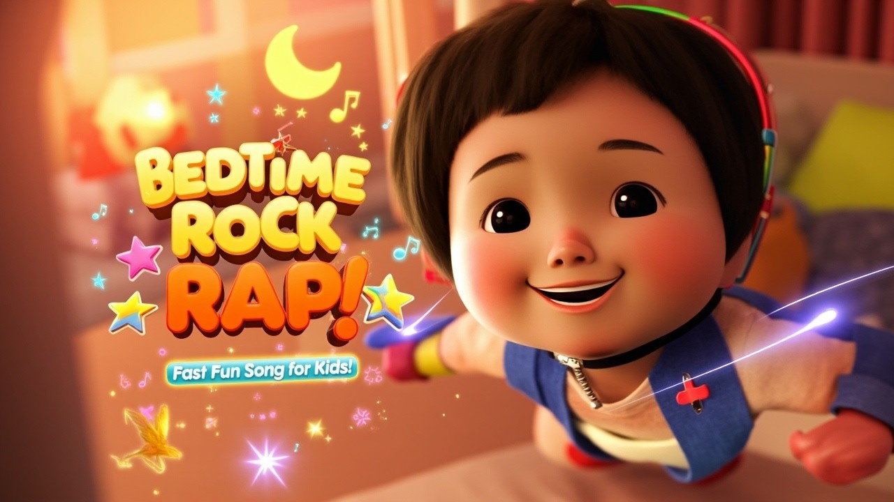 Fast Rock Rap Bedtime Song for Kids | Fun Sleep Time Song with Cool ...
