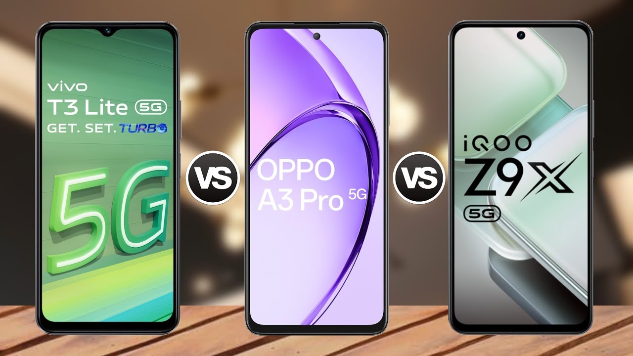 VIVO T3 Lite 5G vs OPPO A3 Pro vs IQOO Z9x 5G || Specs Comparison - YouTube