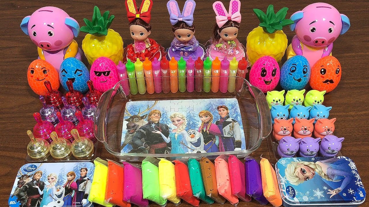 Special Series FROZEN Elsa !!! Super Beautiful Slime Mixing Super Giant ...