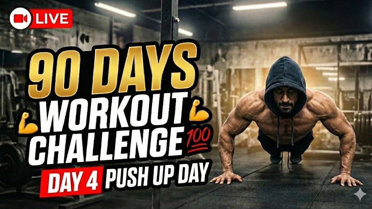 90 Days Workout Challenge 💪💯 Day 4 Push up Day - YouTube