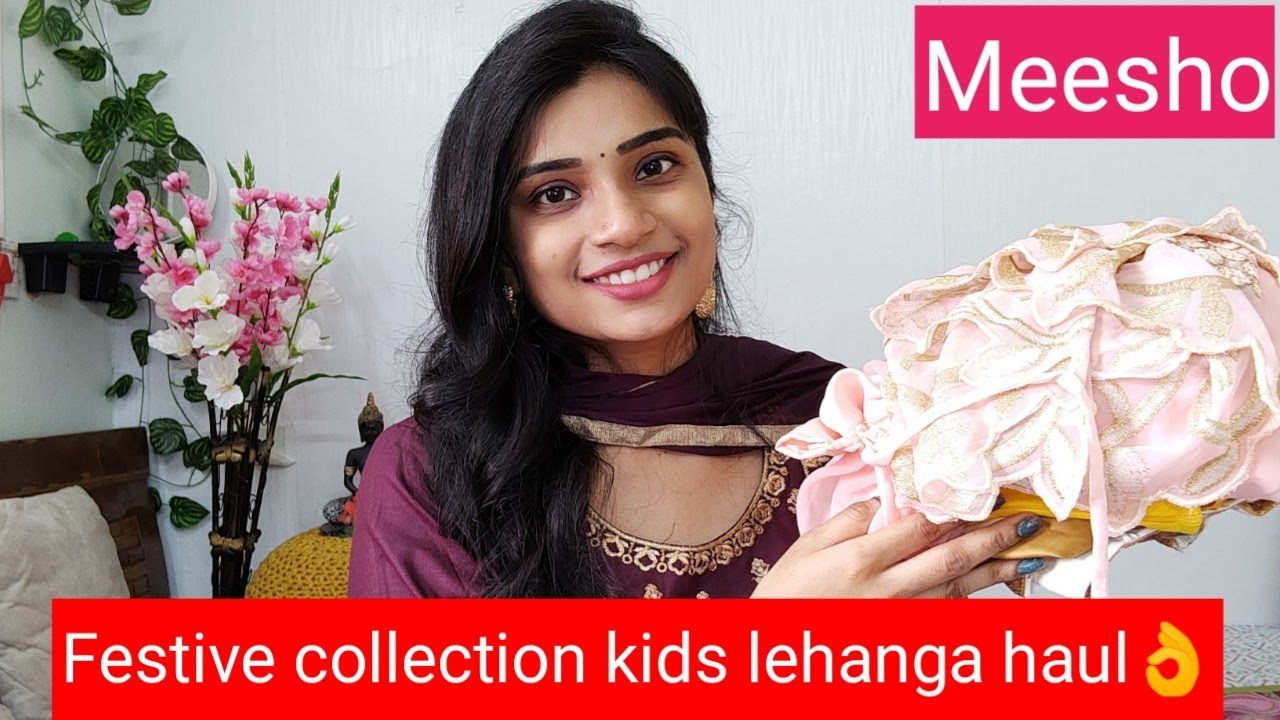 Meesho Festive collection kids lehanga haul👌#under570/-#Meesho kids ...