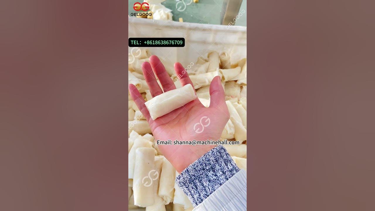 Automatic spring roll machine Amazing efficiency - YouTube