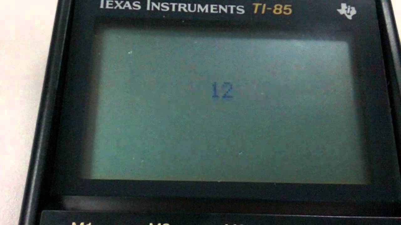 ti-85 calculator test - YouTube