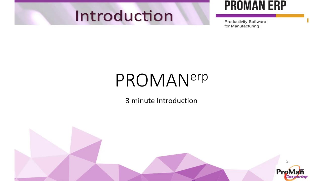 Proman-ERP Introduction - YouTube